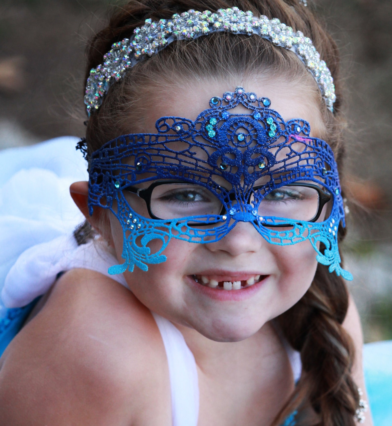 Peacock Kids Costume Mask Masquerade Mask for Children With - Etsy