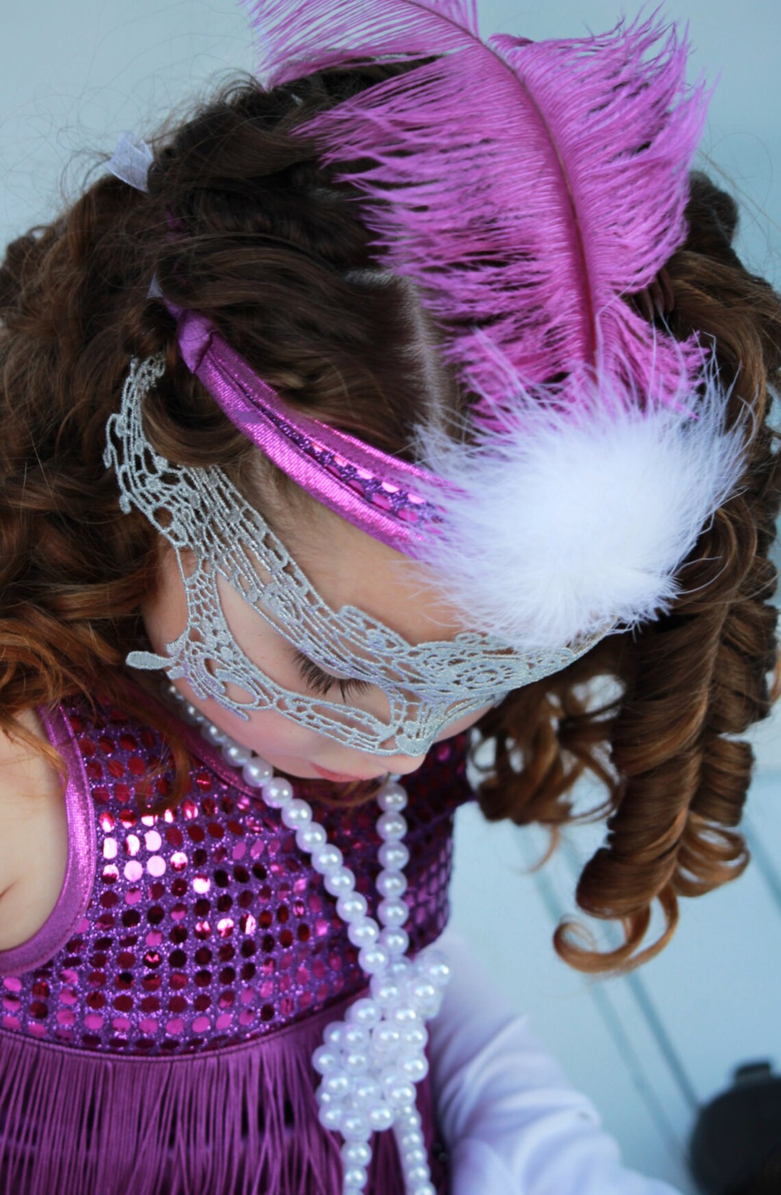 Flapper Costume Mask for Children 1920s Dress Mask for Girls - Etsy