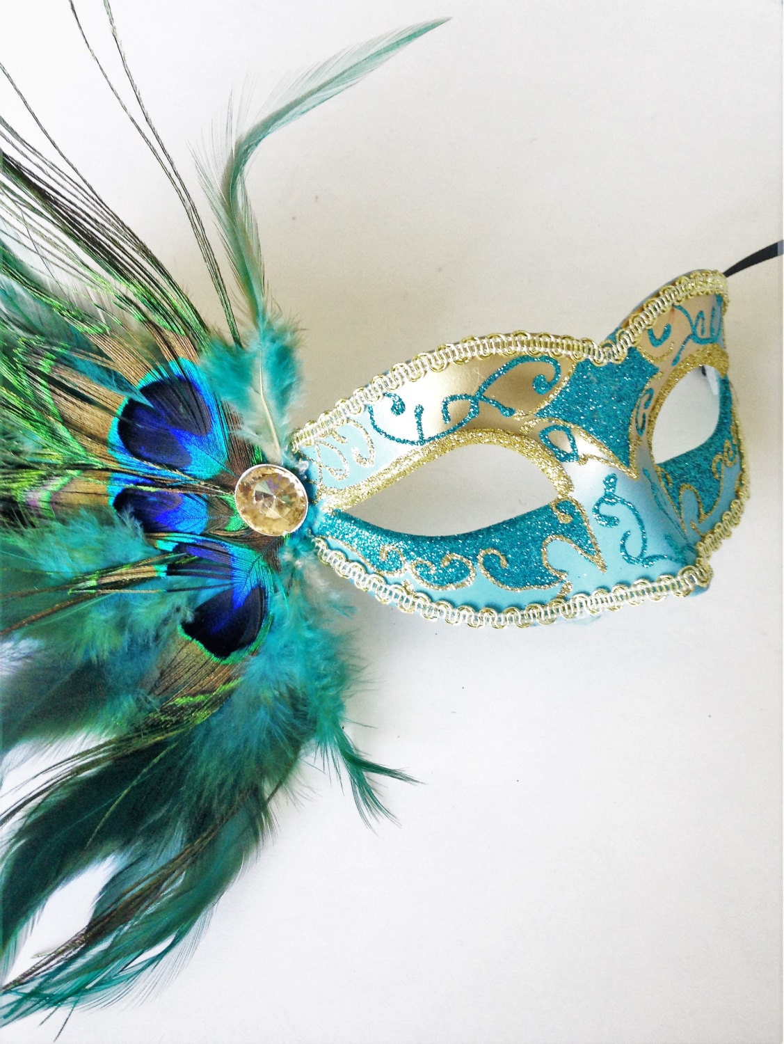 Gold Turquoise Venetian Masquerade Ball Masks Women Mask - Etsy