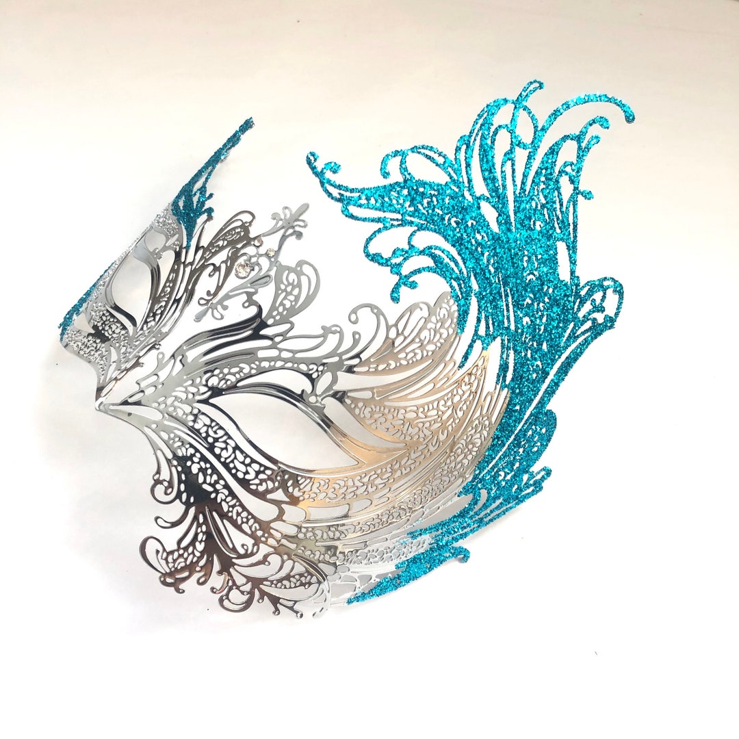 Turquoise Masquerade Mask Women Turquoise Womens Mask Venetian Mask ...