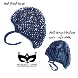Gold Spike Full Face Mask Snake Jeweled Over the Head Mask Black ...
