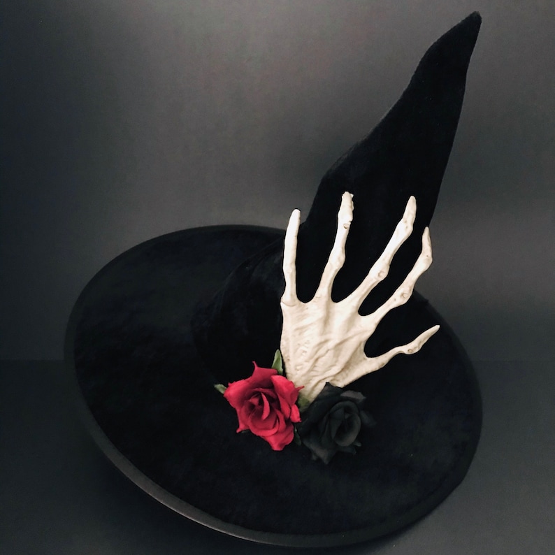 Black Witch Hat Halloween Witchcraft Hat Wizard Hat Sorcerer Hat ...
