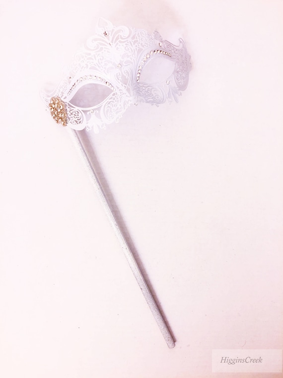 White masquerade mask women white bride Masquerade Mask | Etsy