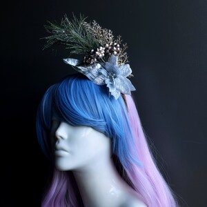 Silver Poinsettia Headband Christmas Party Winter Headpiece - Adult - Etsy