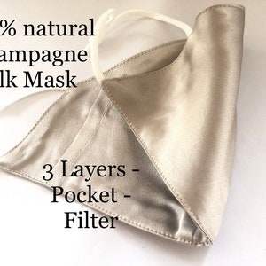 LUXURY Silk Mask RED Silk Mask Women Luxury Mask Skin Tone Fabric Face ...