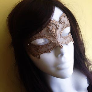Sexy Gold Halloween Mask, Womens Halloween Mask, Masquerade Lace Mask ...