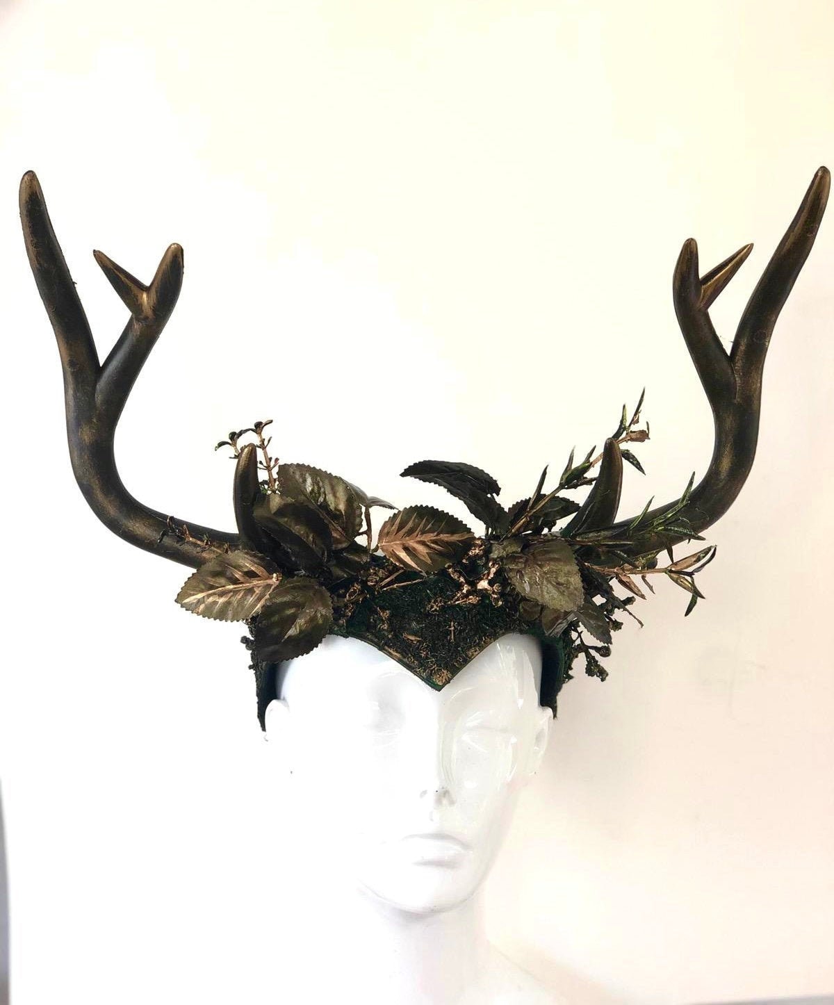 Rustic Woodland Headpiece Deer Antler Headdress Forest Earth Pagan ...
