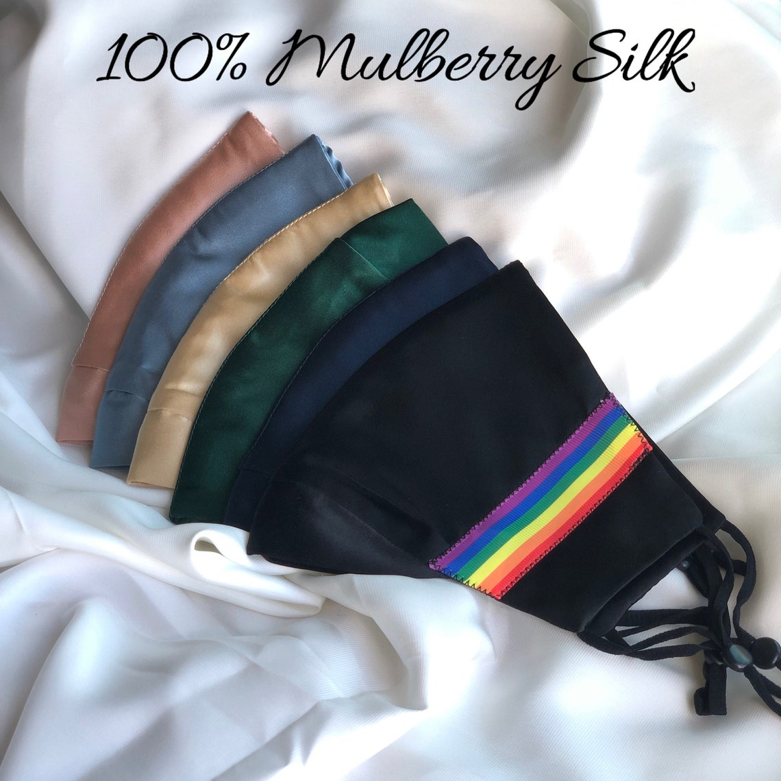 Rainbow Face Masks Pride Face Mask Adult Unisex Anti-dust Silk Washable ...