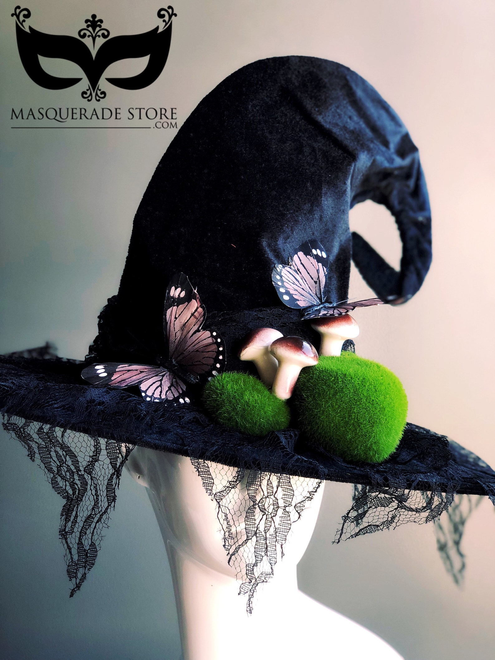 Black TALL Witch Hat Pointy Witches Hat Wizard Hat Witching - Etsy