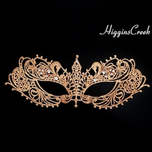 Masquerade Mask, Gold Masquerade Ball Masks, Gold Lace Mask - Etsy