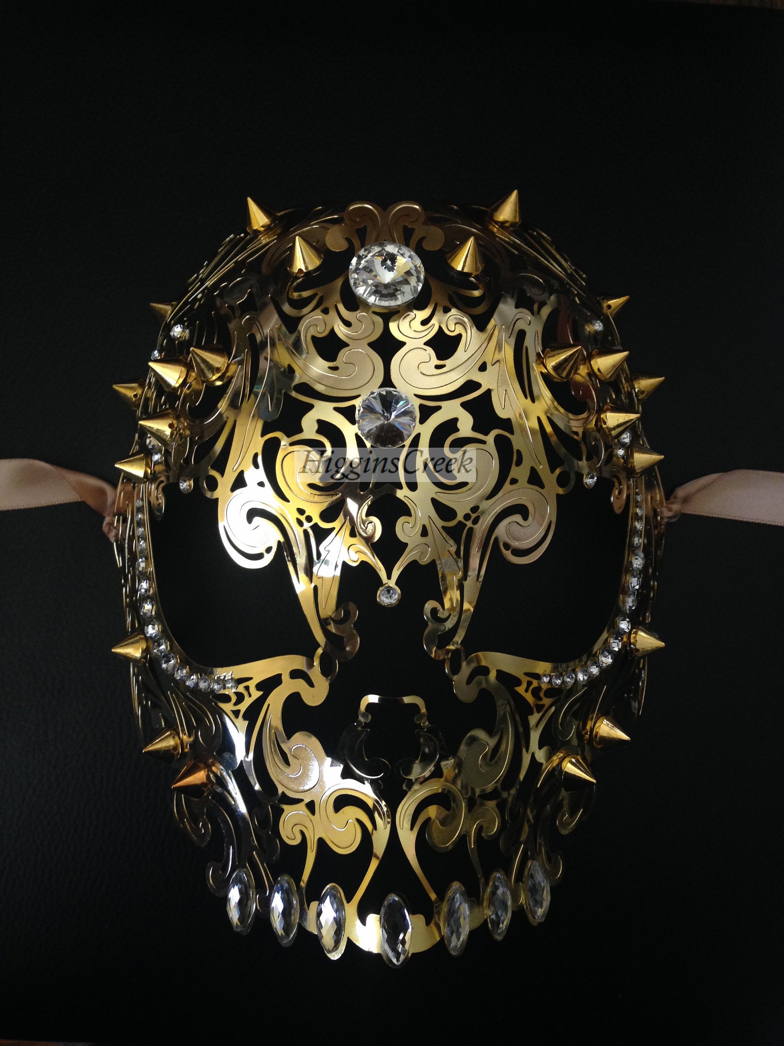 Skull Masquerade Mask SPIKES Skull Mask Men Masquerade Metal - Etsy