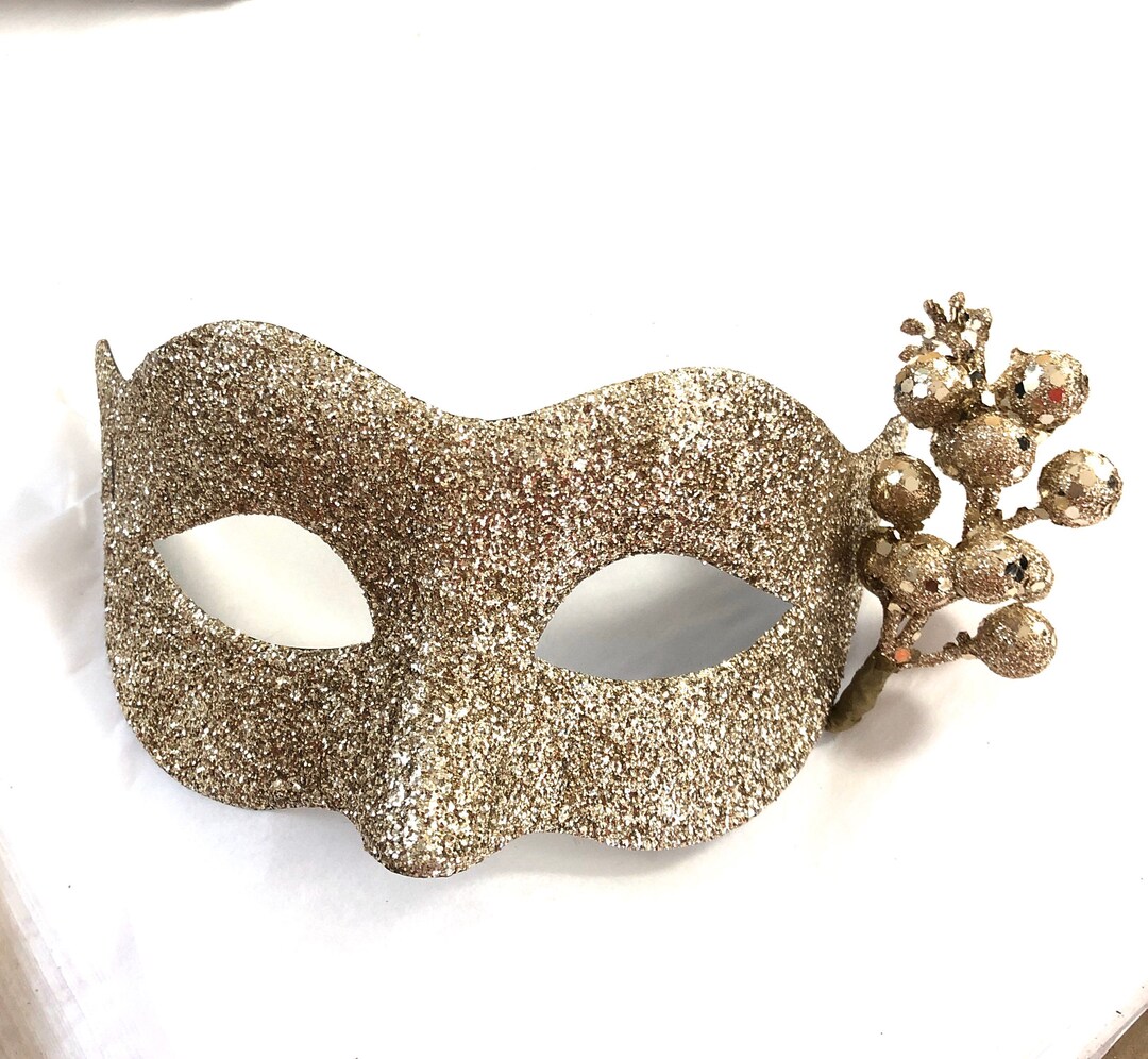 Christmas Party Mask, Womens Masquerade Mask, Gold Party Mask ...