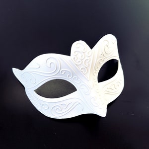 White Blank Venetian Mask, DIY Mask, Masquerade Mask, Masquerade Party ...