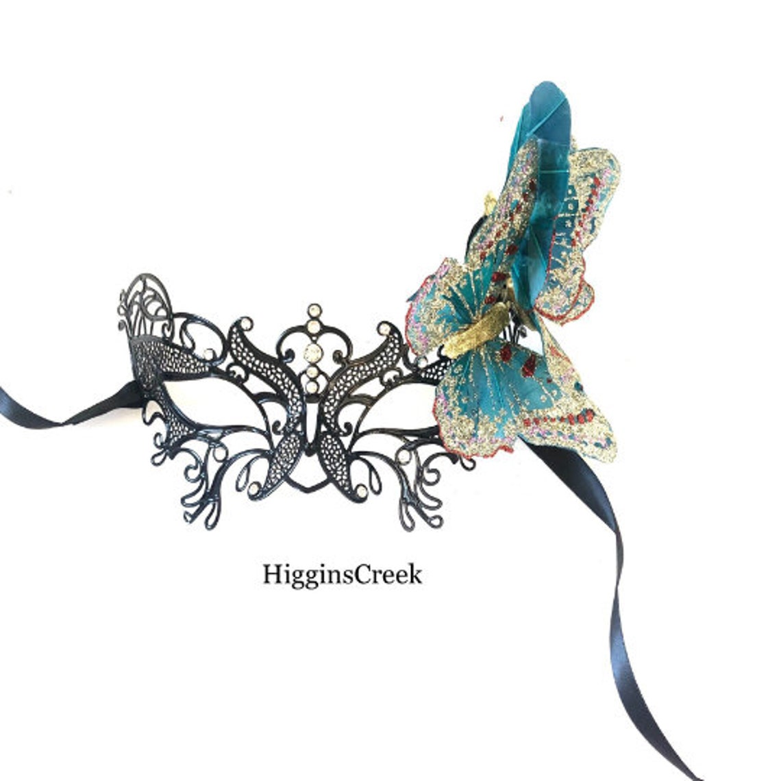 Whimsical Butterfly Mask Masquerade Mask Metal Filigree - Etsy