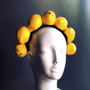 Lemon Headpiece Lemon Hat Yellow Fascinator Hat SUMMER Headband Tea ...