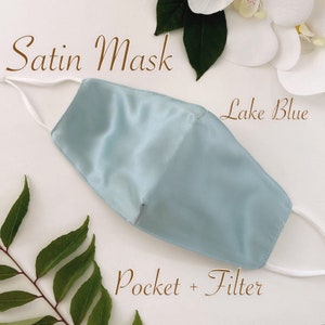Mint Green Face Mask Green Silky Soft Satin Masks Wedding Bride ...