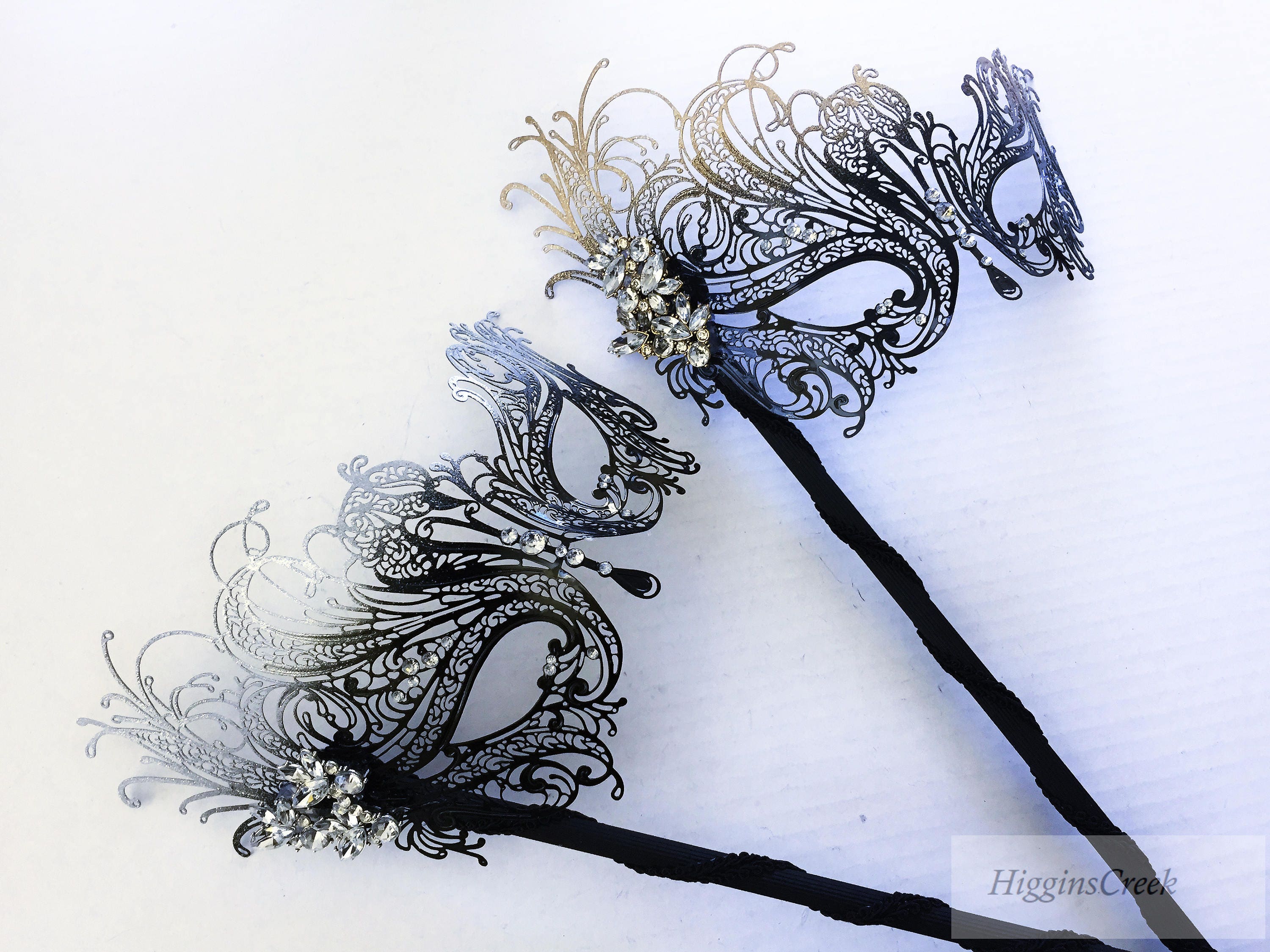 Women Masquerade Masks Women Stick Masks Handheld Masks With - Etsy