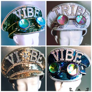 White Captain Hat Gift Idea Rave Fan Black Captains Hat With Steampunk ...