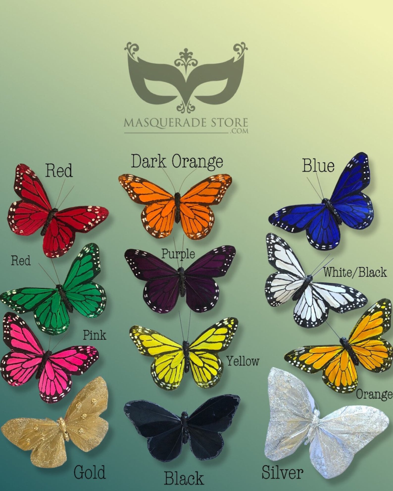 Masquerade Mask With Butterflies Black Metal Mask Butterfly - Etsy