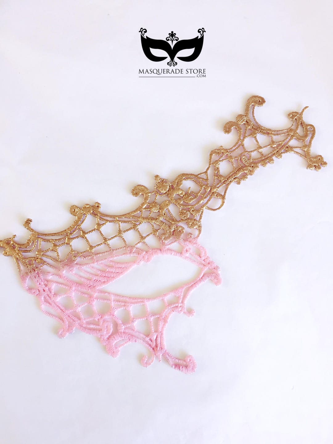 Pink Gold Lace Masquerade Mask Prom Masquerade Mask Masquerade Ball ...