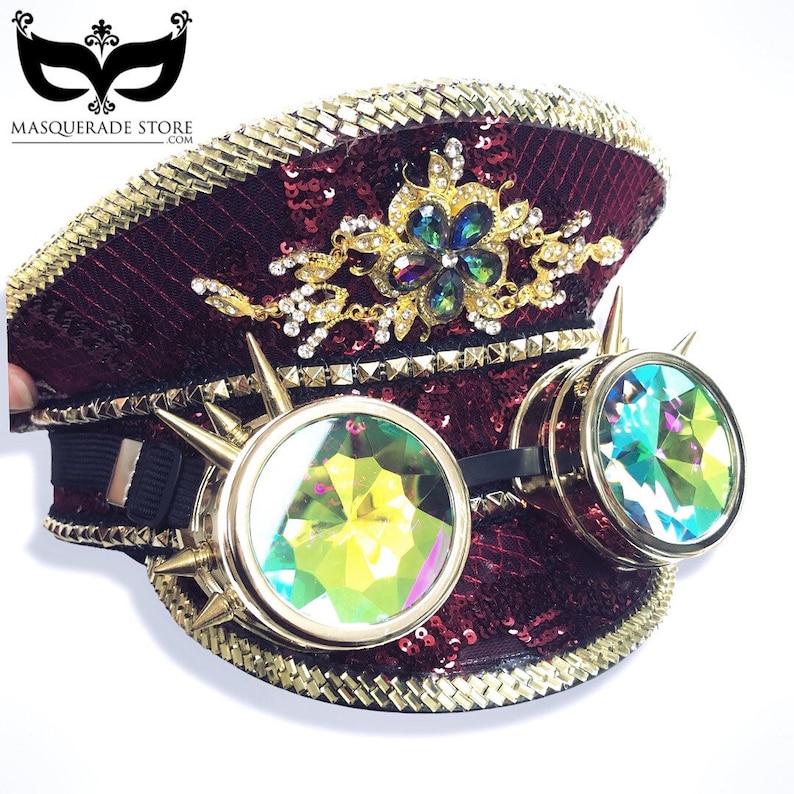 Hot Pink Captain Hat Woman Pink Sequin Rave Hat Pink - Etsy