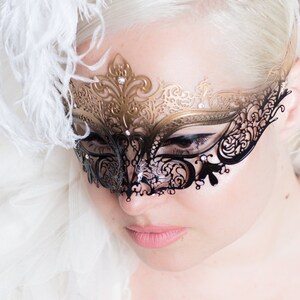 Gold Ombre Filigree Mask for Halloween Party Metal Mask for Women - Etsy
