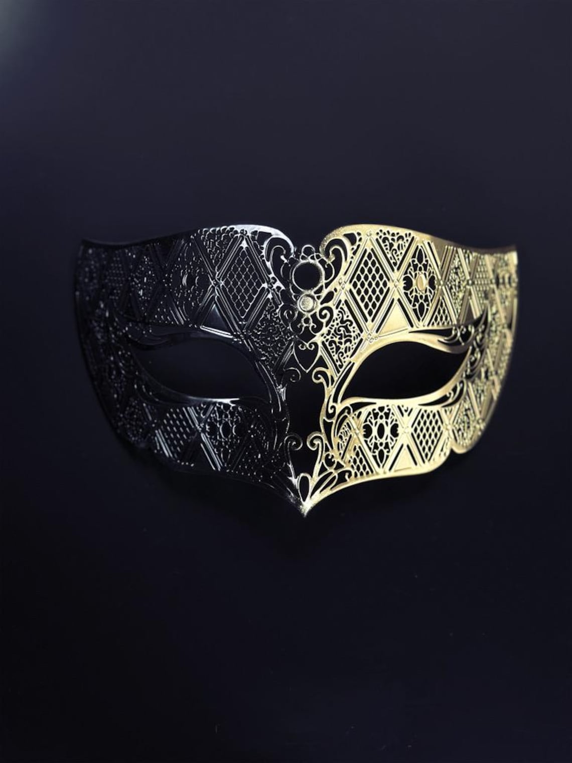 Black Gold Mens Masquerade Mask Set, Mens Prom Masks, Venetian Masks ...