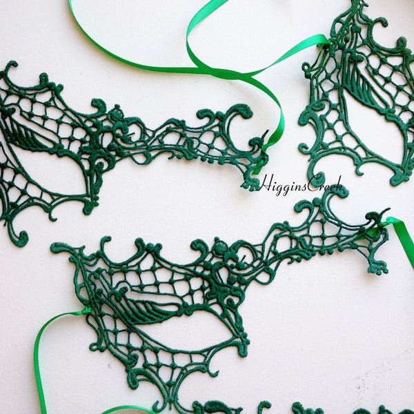 Green Masquerade Mask - Etsy