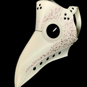 White Plague Doctor Mask Pink Filigree Plague Mask for Women and Men ...