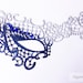 Sapphire & Silver Theme Half Face Masquerade Mask, Lace Masquerade ...