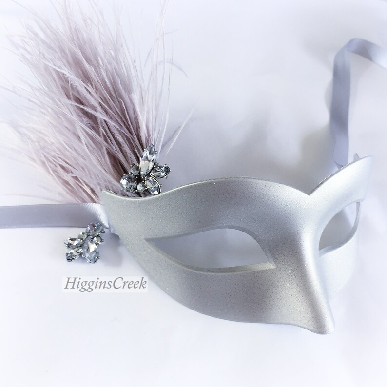Blush Pink Feather Women Masquerade Mask Women Mask Blush - Etsy