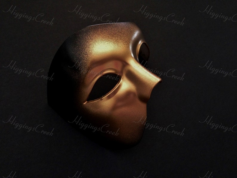 Mens Masquerade Mask, Red Phantom Mask, Mens Mask, Halloween Half Face ...