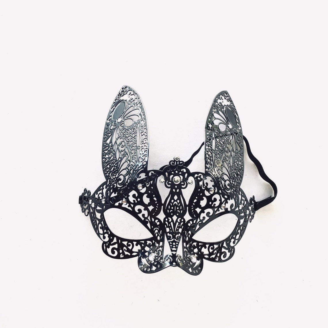 Couples Black Bunny Masquerade Mask Halloween Bunny Costume - Etsy