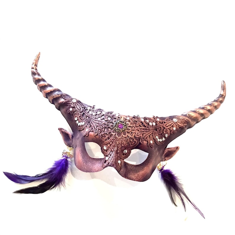 Woodland Fairy Masquerade Mask Horns Woodland Horned - Etsy
