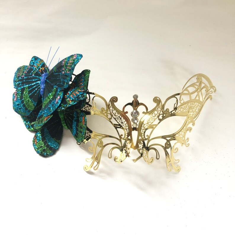 Whimsical Butterfly Mask Masquerade Mask Metal Filigree | Etsy