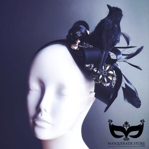 Crow Fascinator - Raven Hat - Crow and Trinkets - Halloween Hat - Etsy