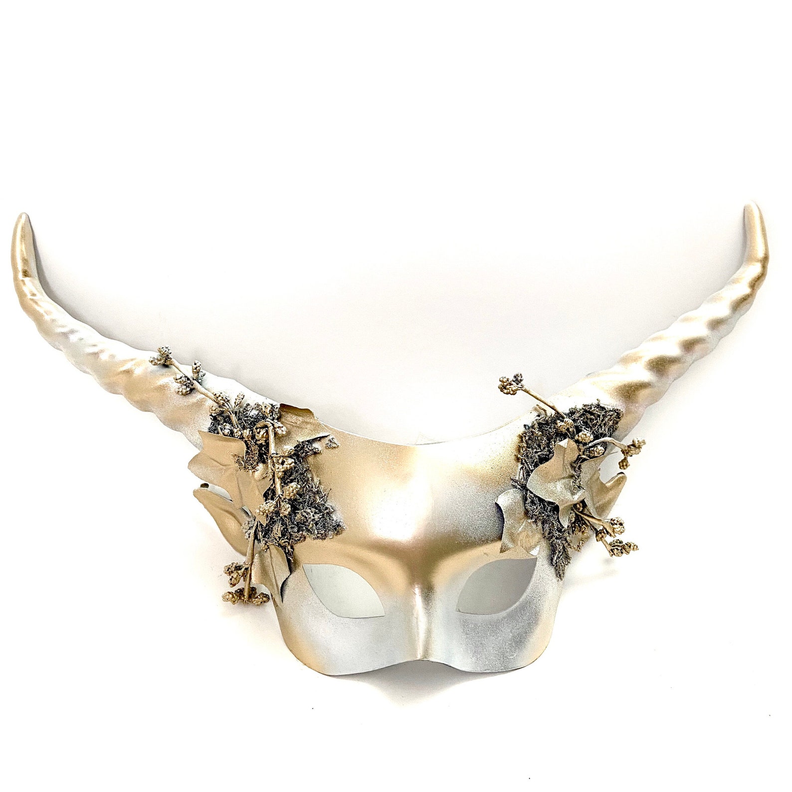 Mythical Forest Creature Horned Masquerade Mask Set - Etsy