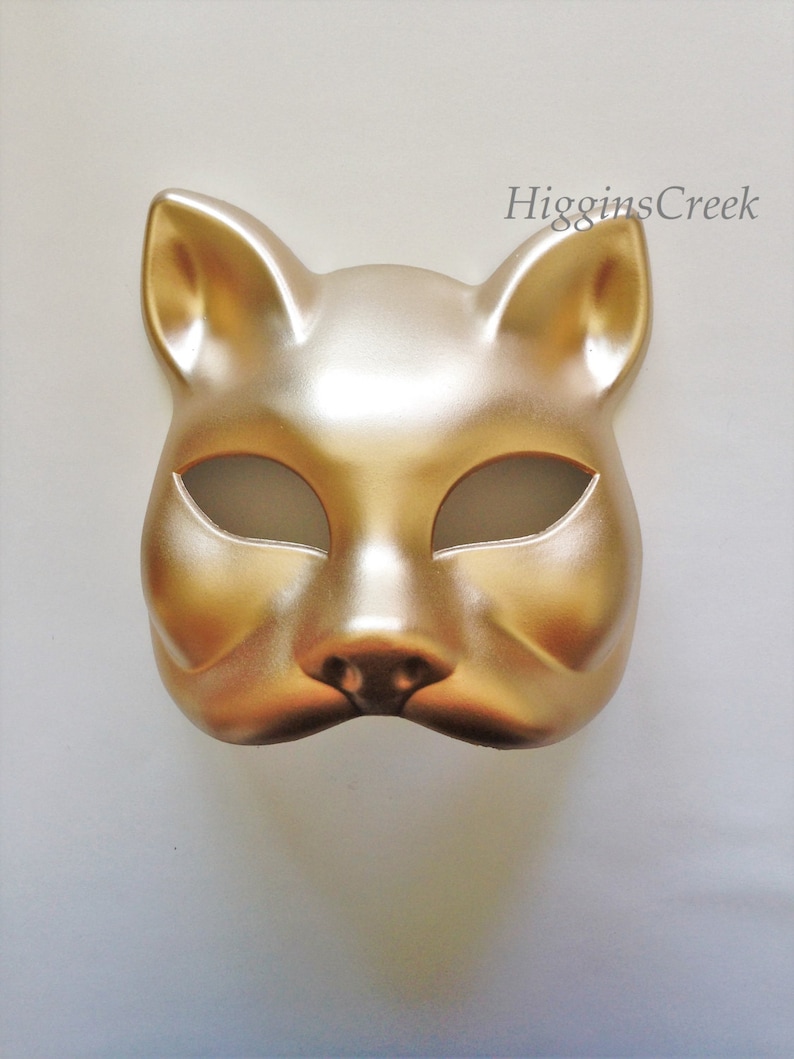 Gatto Gold Cat Masquerade Mask Cat Venetian Mask Costume - Etsy