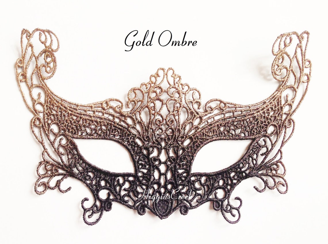 Gold Masks / Lace Mask / Masquerade Mask / Rhinestone Mask | Etsy