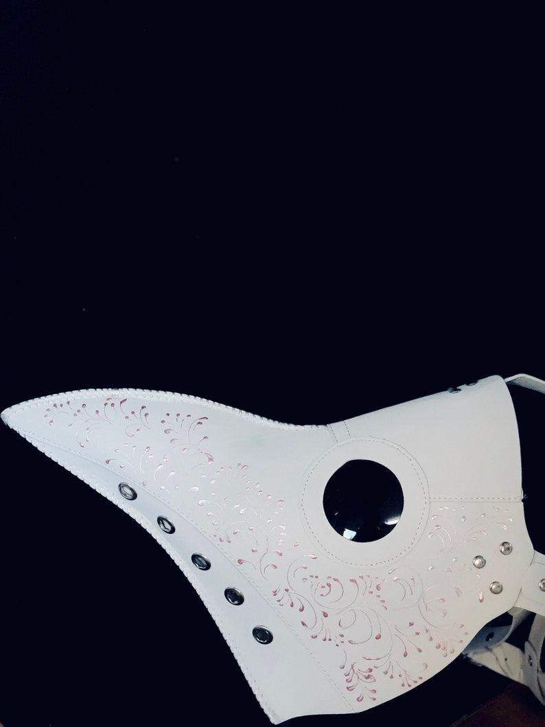 White Plague Doctor Masks Leather Plague Cosplay Unisex Plague - Etsy