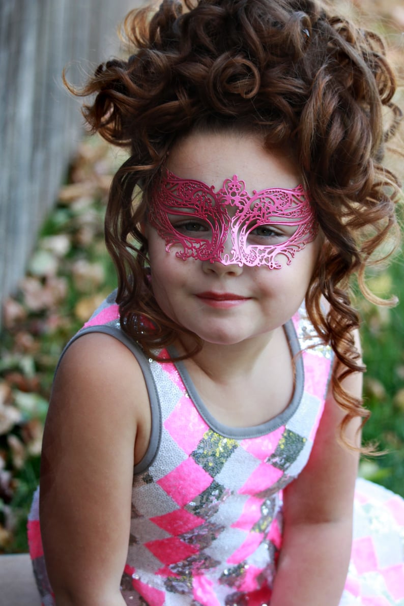NEW Pink Masquerade Mask Children Masks Pink Color Venetian - Etsy