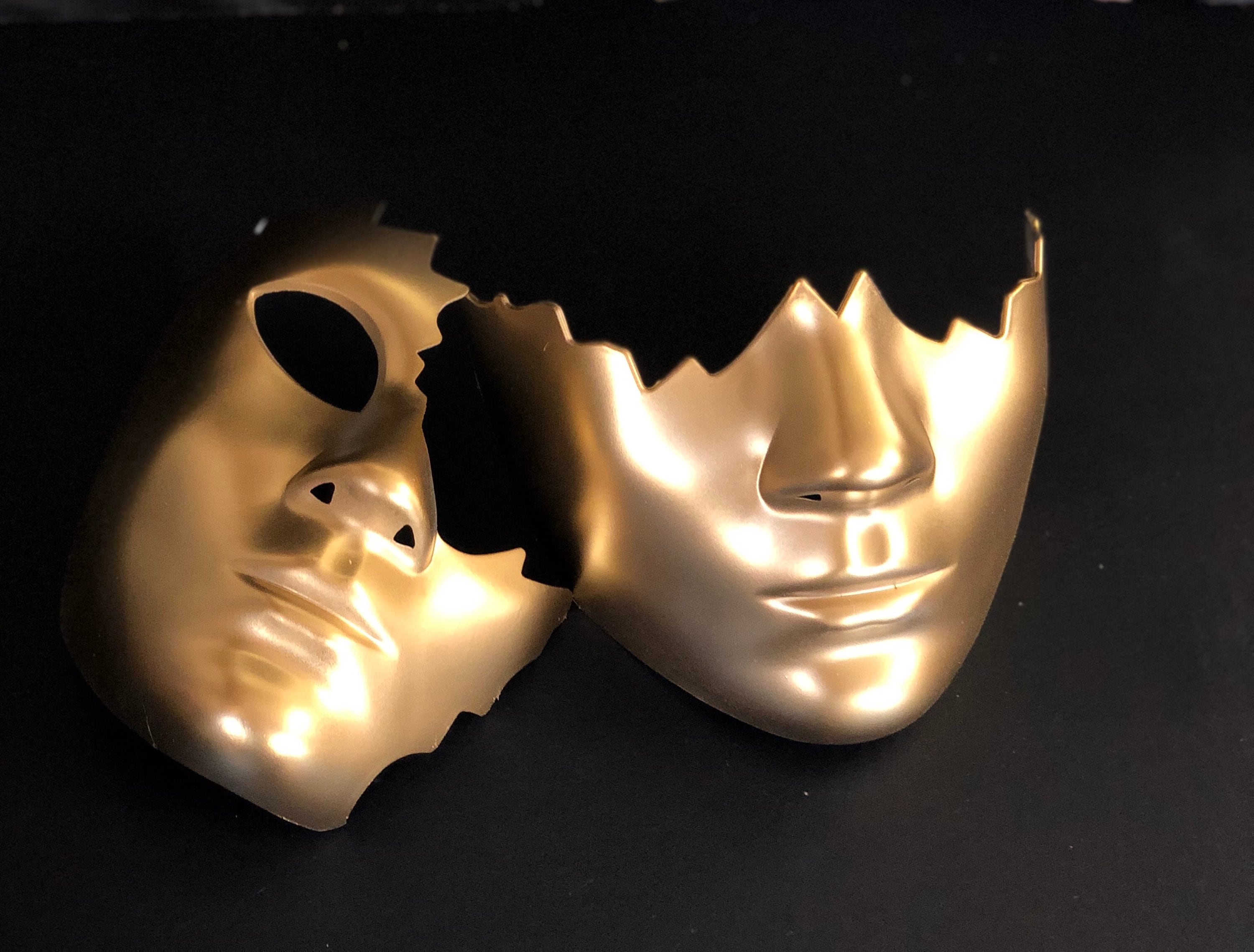 Masquerade Mask Full Face Cover Mask GOLD LIP Half Face Mask - Etsy