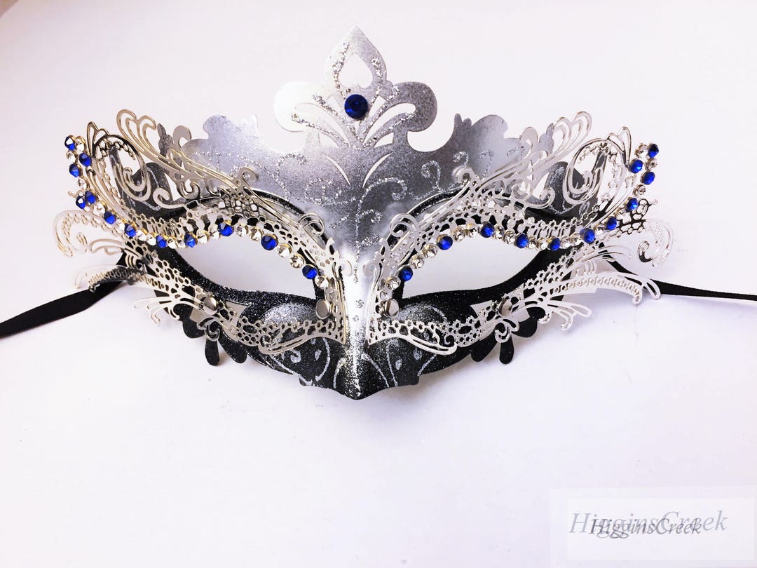 Silver Masquerade Mask, Luxury Women's Masks, Silver Venetian Masks ...