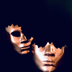 Masquerade Mask Full Face Cover Mask GOLD LIP Half Face Mask Mouth ...