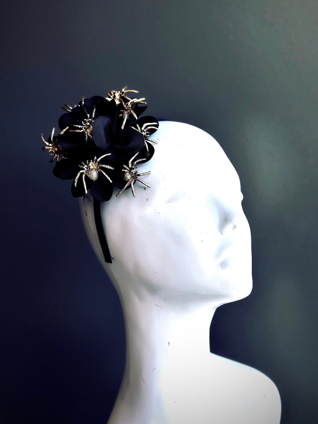 Halloween Black Widow Headpiece SPIDER HAT - Black/gold - Etsy