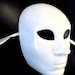 White Full Face Costume Mask, Cosplay Mask, DIY Mask, White Blank Mask ...