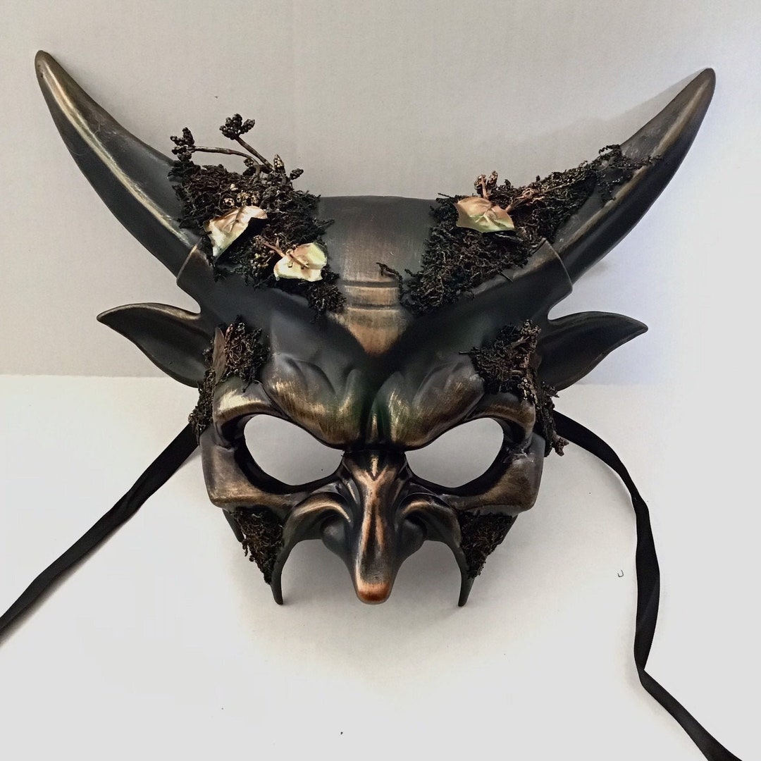 Masquerade Mask Men DEVIL MASK Forest Woodland Devil Mask Creature Mask ...