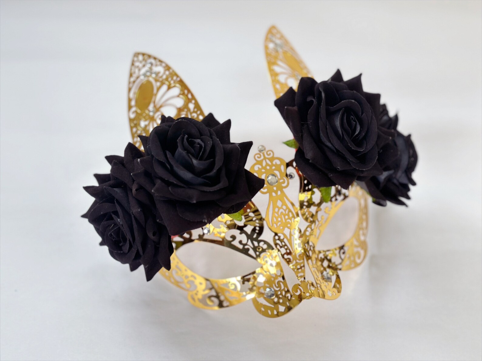 Gold Masquerade Mask Bunny Elegant Bunny Mask Silver Flowers, Bunny ...