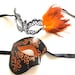 Burnt Orange Masquerade Mask Set Couples Masquerade Party Masks His and ...