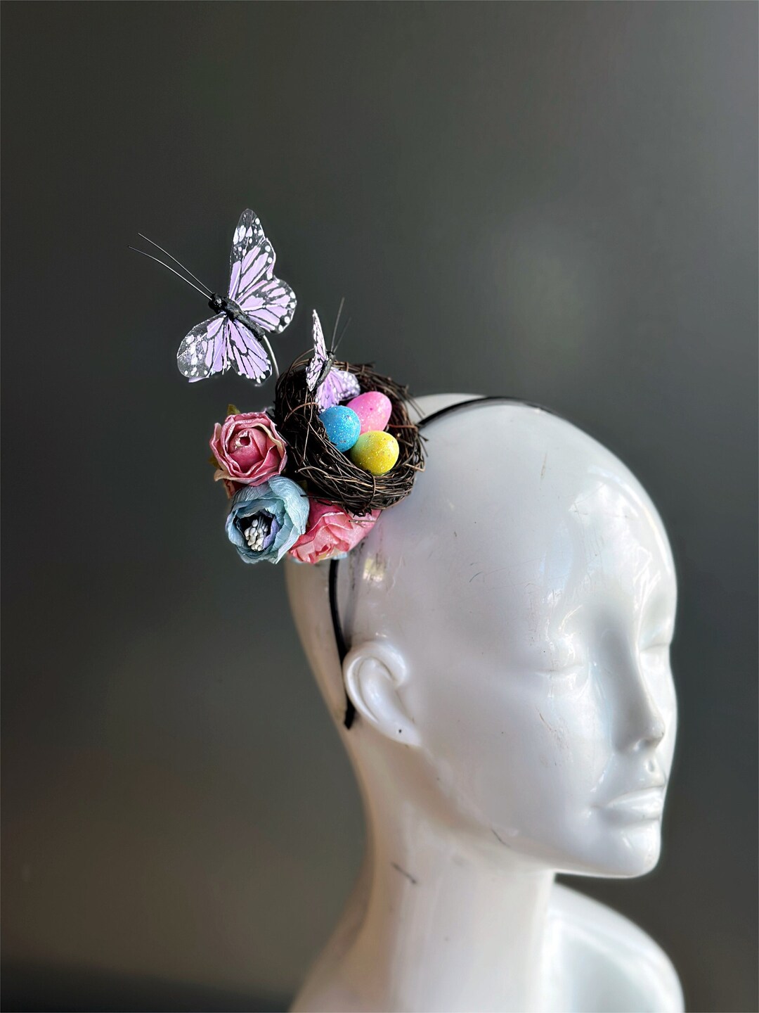 Easter Basket Headband - Bird Nest Hat - Easter Egg Hunt - Butterfly ...